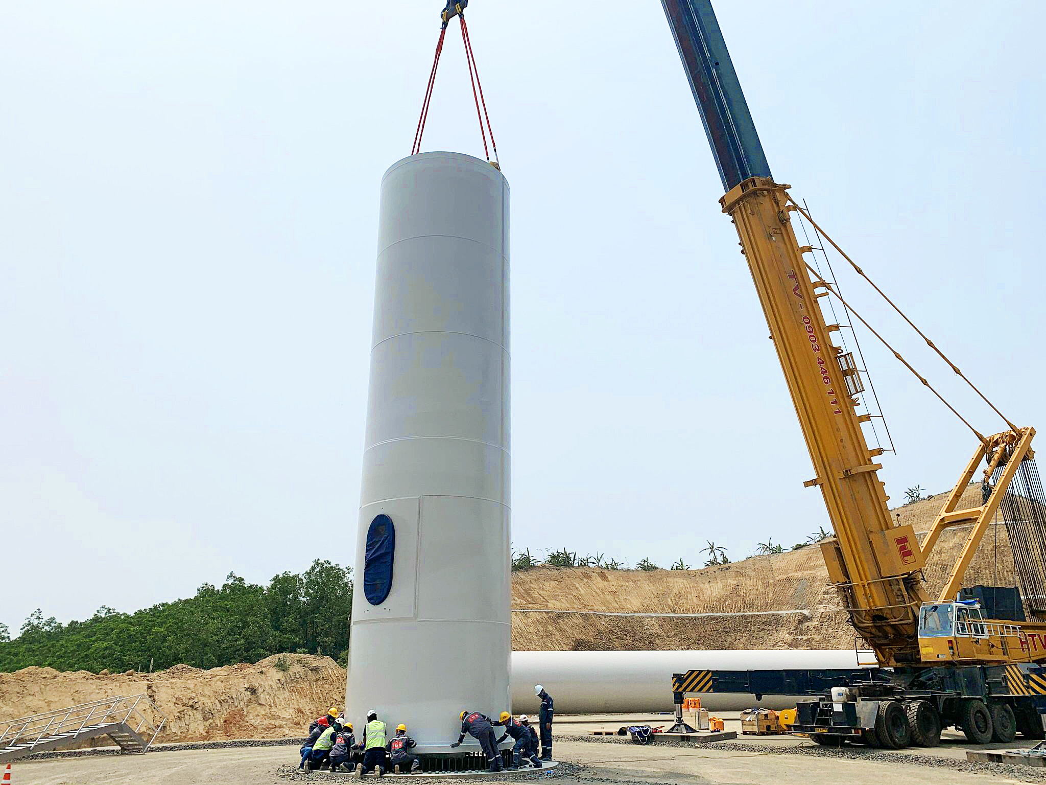 Wind turbine assembly finally started | RENOVA, Inc.
